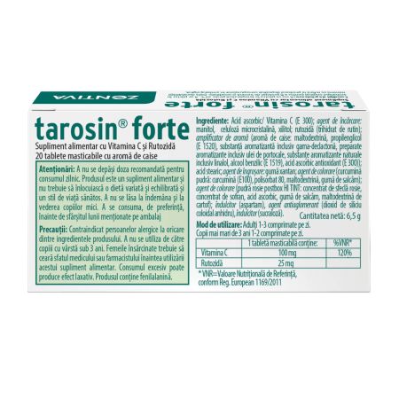 Prospect Tarosin Forte, 20 comprimate masticabile, Zentiva : Bebe Tei