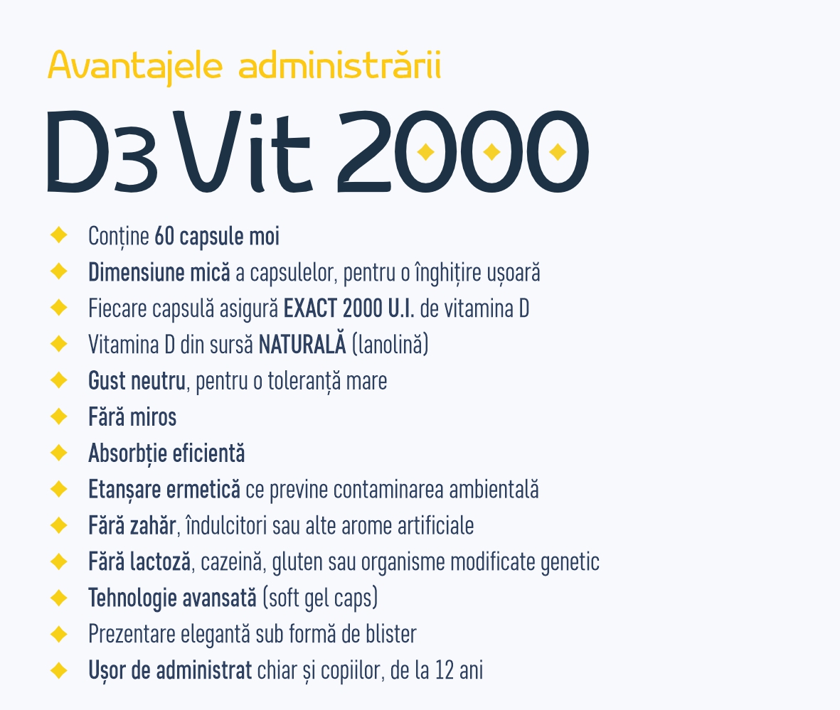 Impruvis D3Vit - Vitamina D3 Naturala si Pura : Bebe Tei